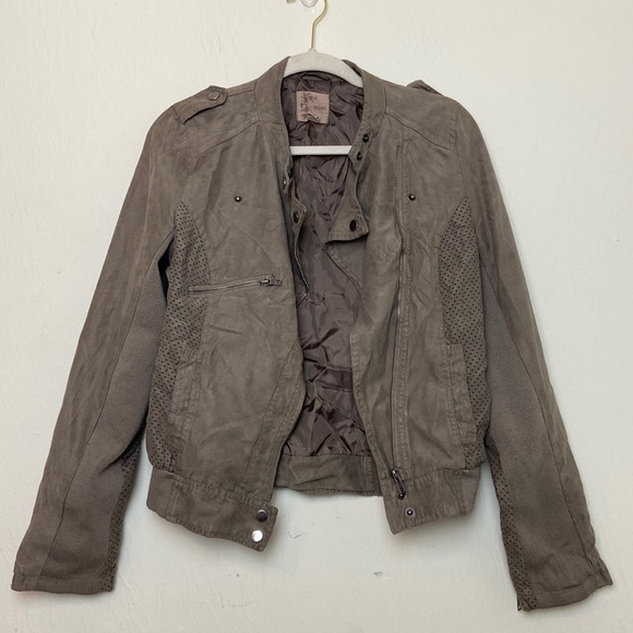 mine | Jackets & Coats | Mine Faux Leather Utility Jacket | Poshmark